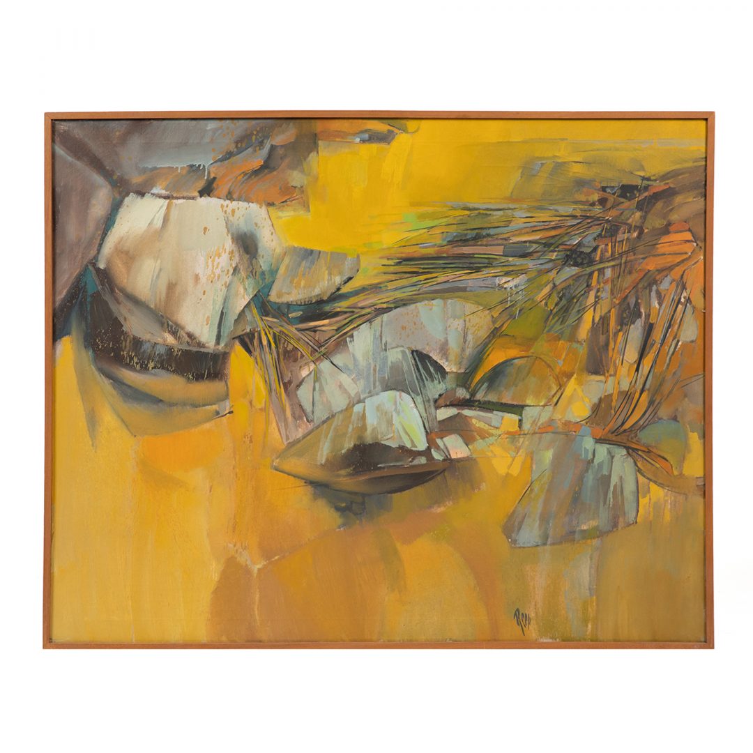 Edward Reep Oil Painting – Red Modern Furniture