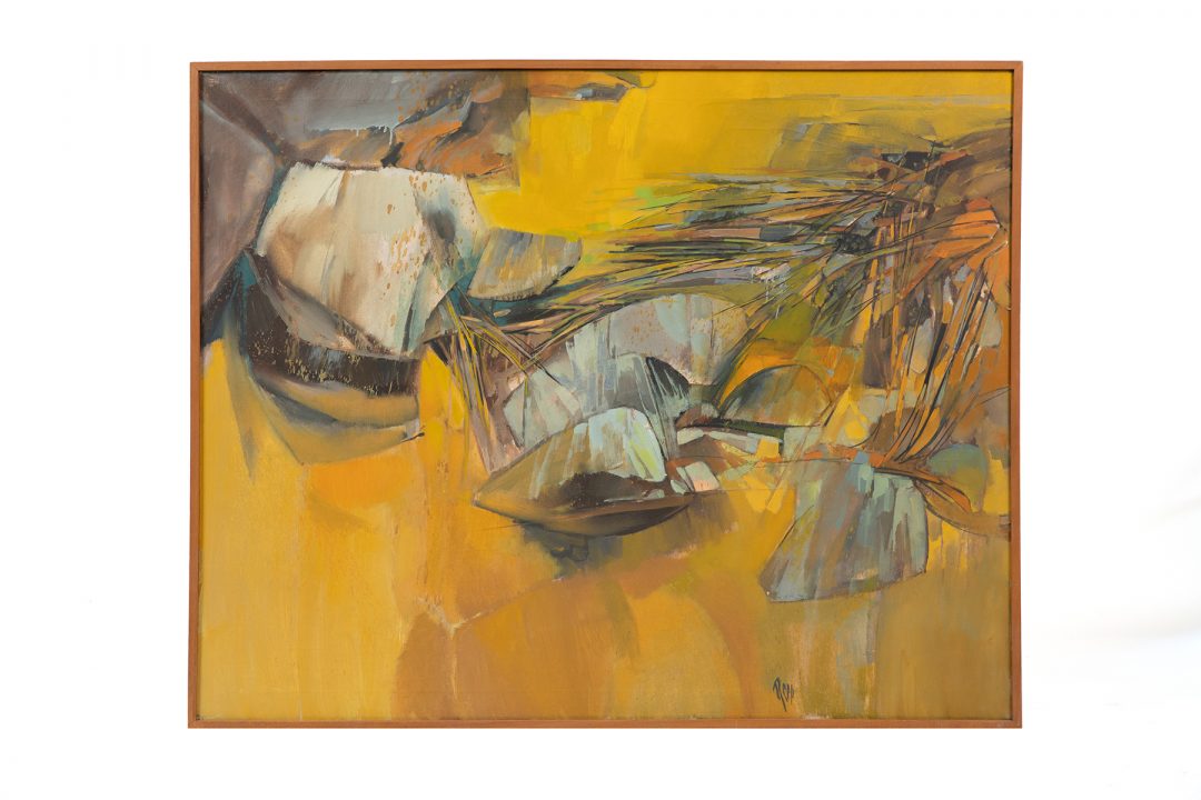 Edward Reep Oil Painting – Red Modern Furniture