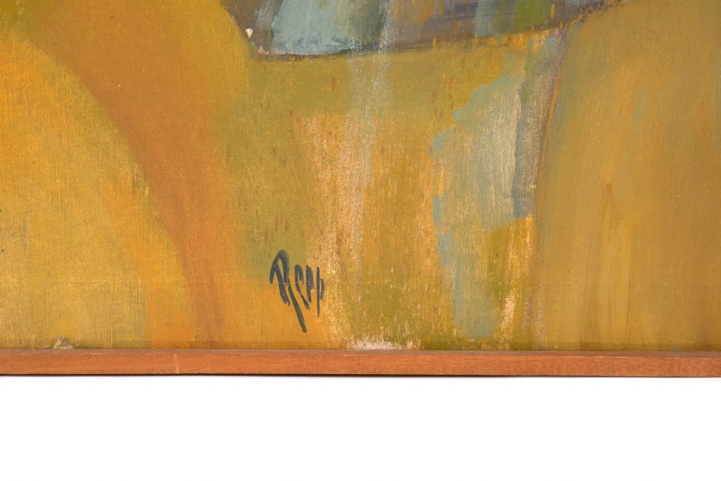 Edward Reep Oil Painting – Red Modern Furniture